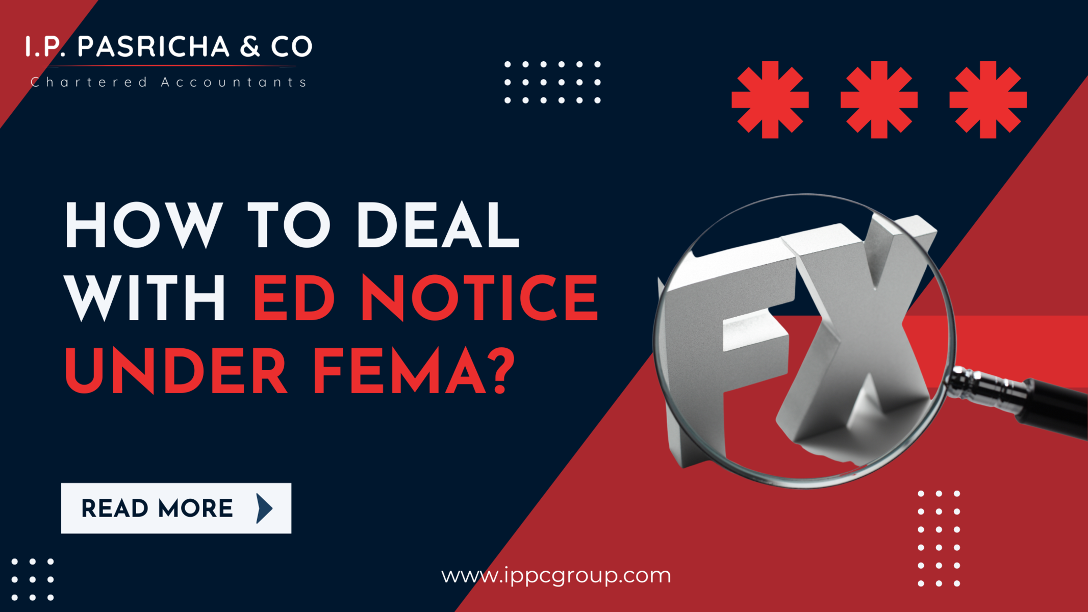 How to deal with ED notice under FEMA? | I.P. Pasricha & Co
